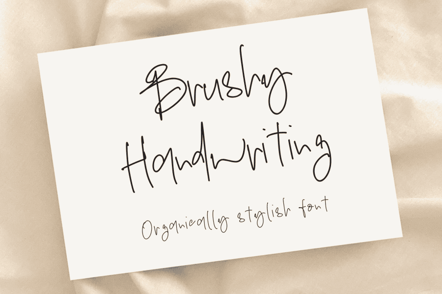 Brushy Handwriting - Demo Font · 1001 Fonts