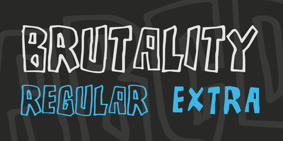 Brutality Font Family · 1001 Fonts