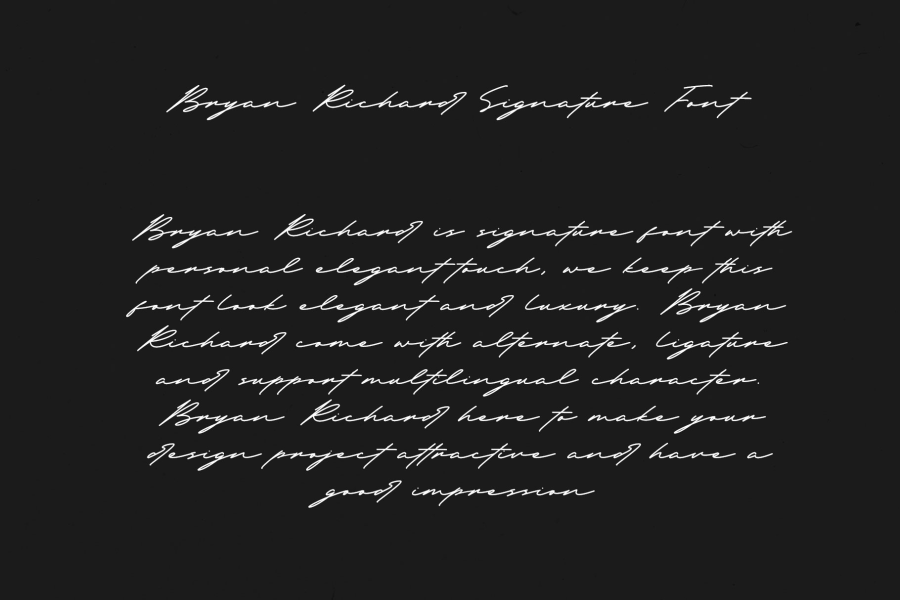 Bryan Richard Font · 1001 Fonts