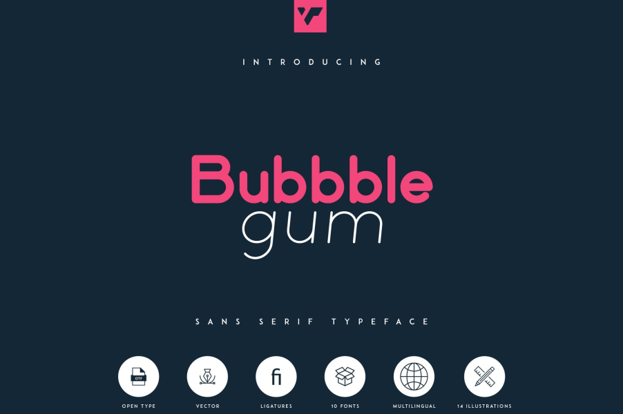 Bubbble Gum Font Family · 1001 Fonts