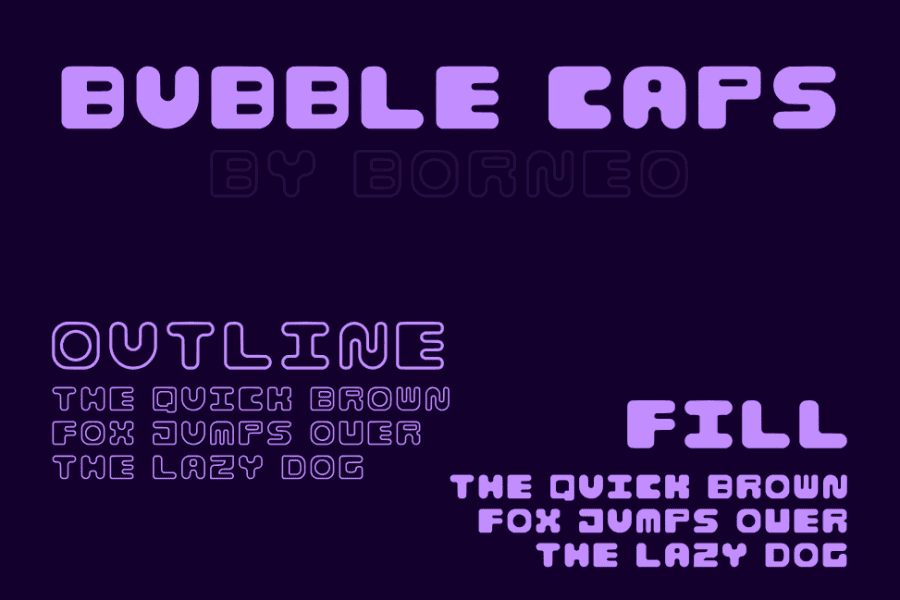 Bubble-Caps Font Family · 1001 Fonts