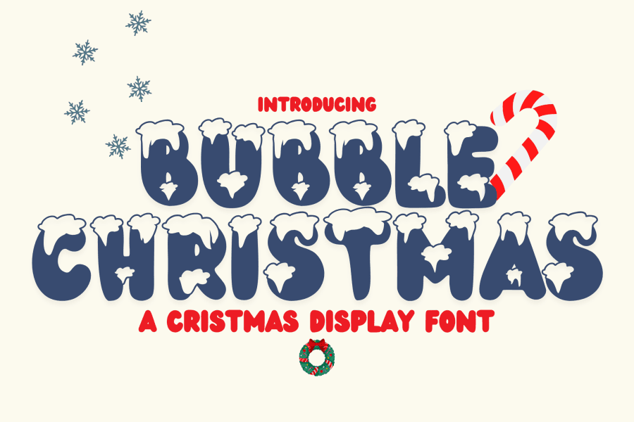 Bubble Christmas Regular Font · 1001 Fonts