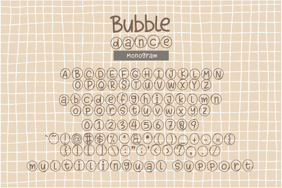 Bubble Dance Monogram Font · 1001 Fonts