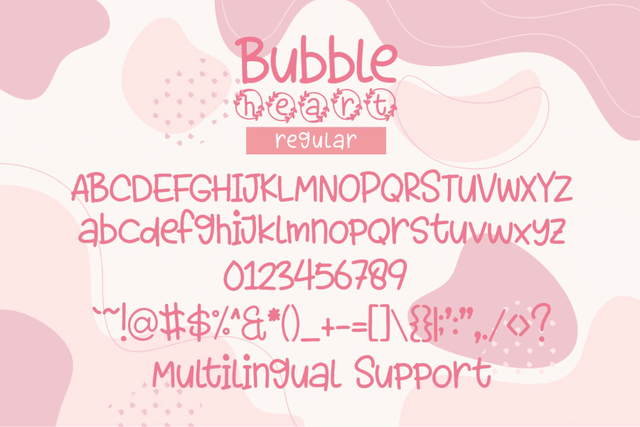 Bubble Heart Monogram Font · 1001 Fonts