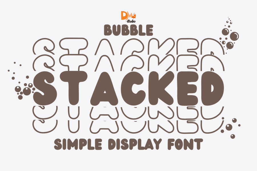 Bubble Stacked Font · 1001 Fonts