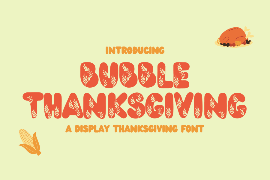 Bubble Thanksgiving Font · 1001 Fonts