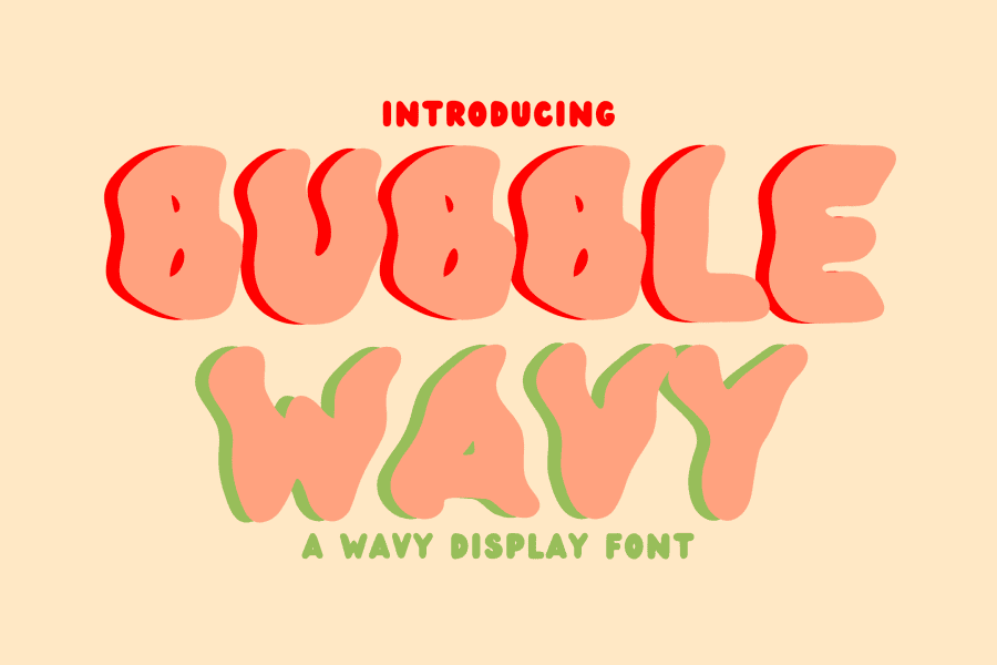 Bubble Wavy Font · 1001 Fonts