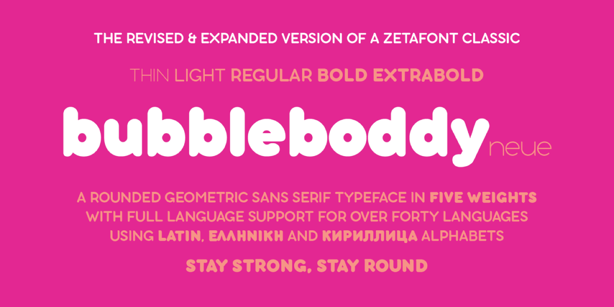 bubbleboddy Font Family · 1001 Fonts