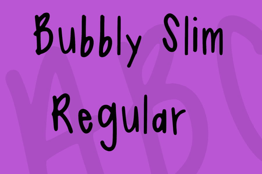Bubbly Slim Font · 1001 Fonts