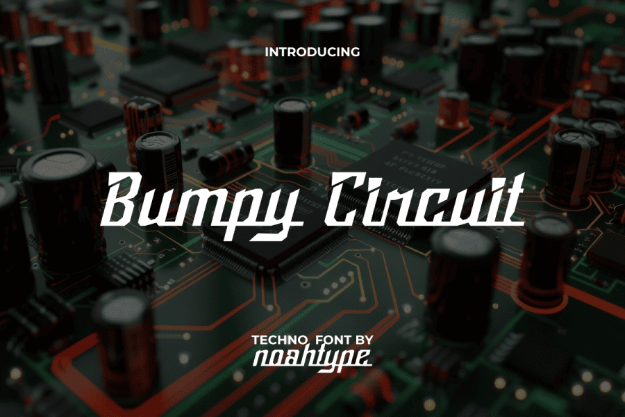 BumpyCircuitDemo Font · 1001 Fonts