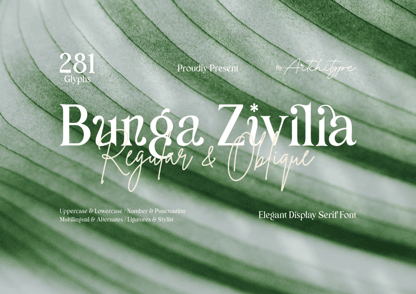 Bunga Zivilia Font · 1001 Fonts
