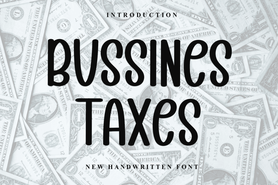 Bussines Taxes Font · 1001 Fonts