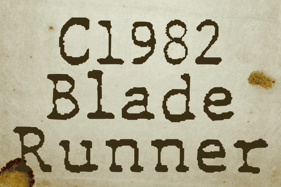 C1982 Blade Runner Font · 1001 Fonts