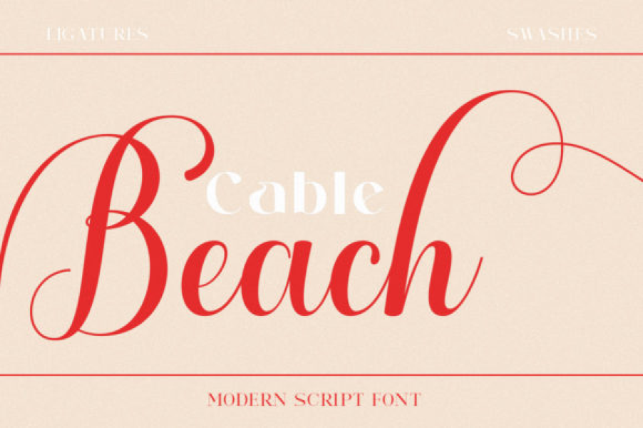 Cable beach Font · 1001 Fonts