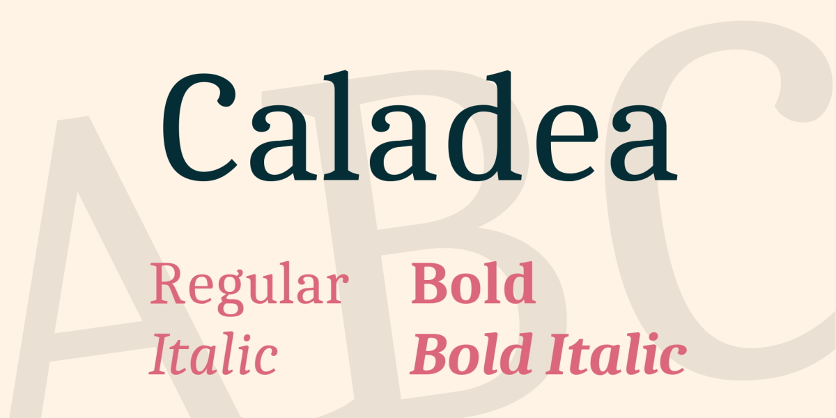 Caladea Font Family · 1001 Fonts