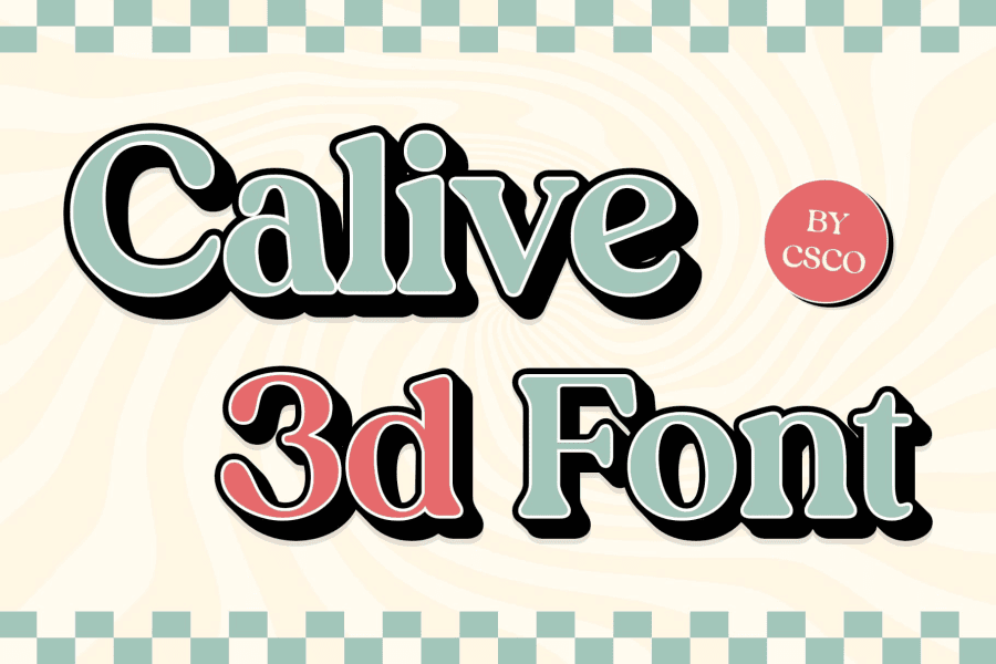 Calive Extrude Right Demo Font · 1001 Fonts