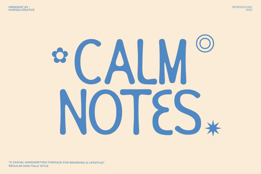 Calm Notes Font · 1001 Fonts