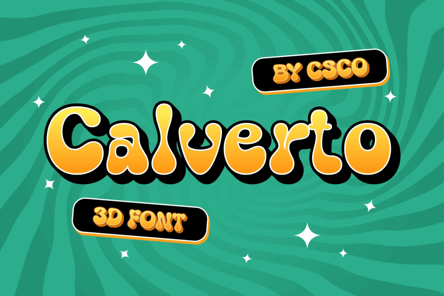 Calverto Extrude Right Demo Font · 1001 Fonts