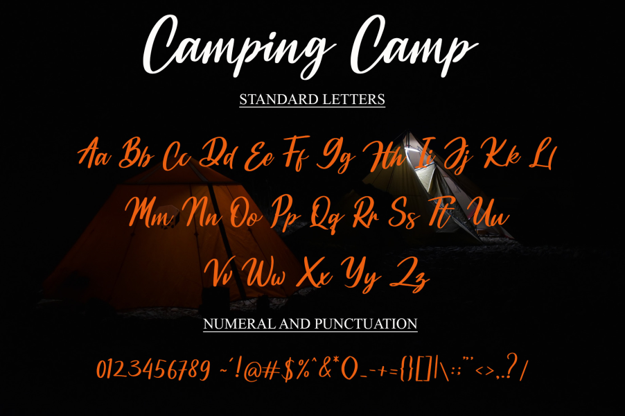 Camping Camp Font · 1001 Fonts