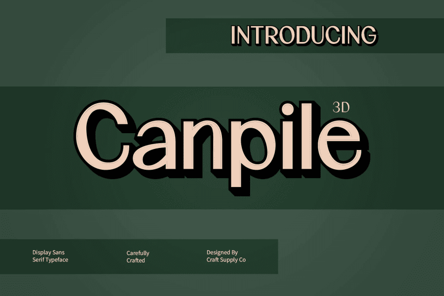 Canpile Extrude Right Demo Font · 1001 Fonts