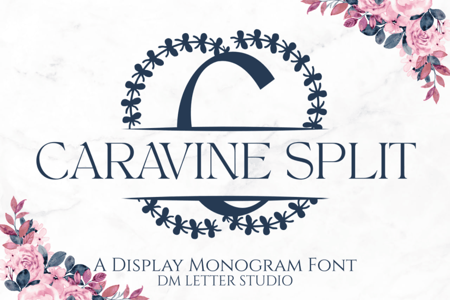 4 Free Caps Only, Split Family Name Sign Fonts · 1001 Fonts
