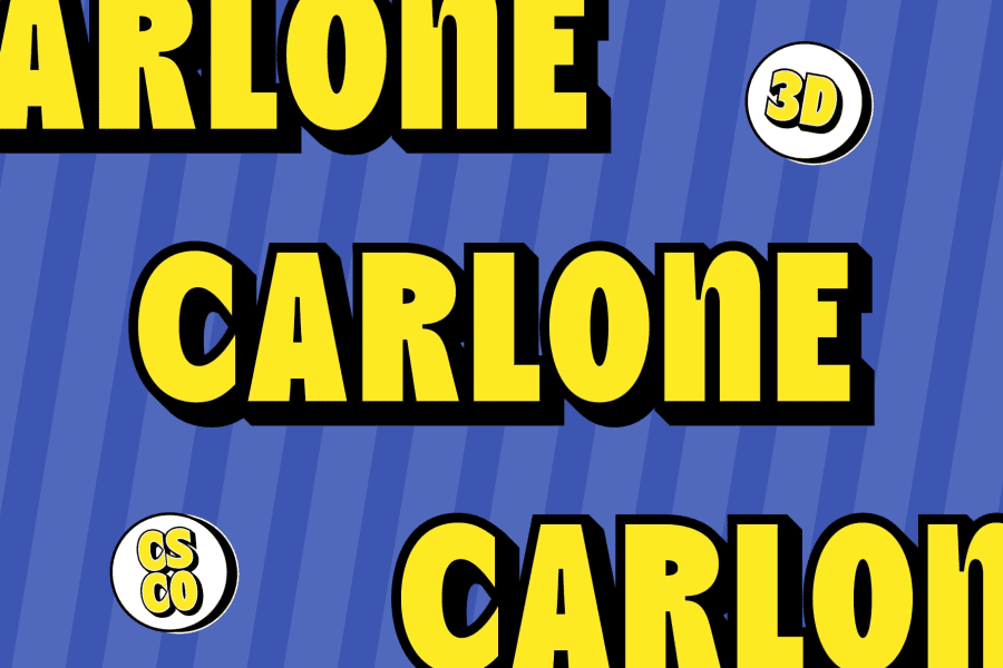 Carlone Extrude Right Demo Font · 1001 Fonts