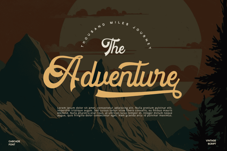 Cascade Free Font · 1001 Fonts