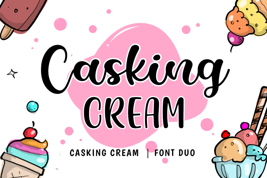 Casking Cream Font Family · 1001 Fonts