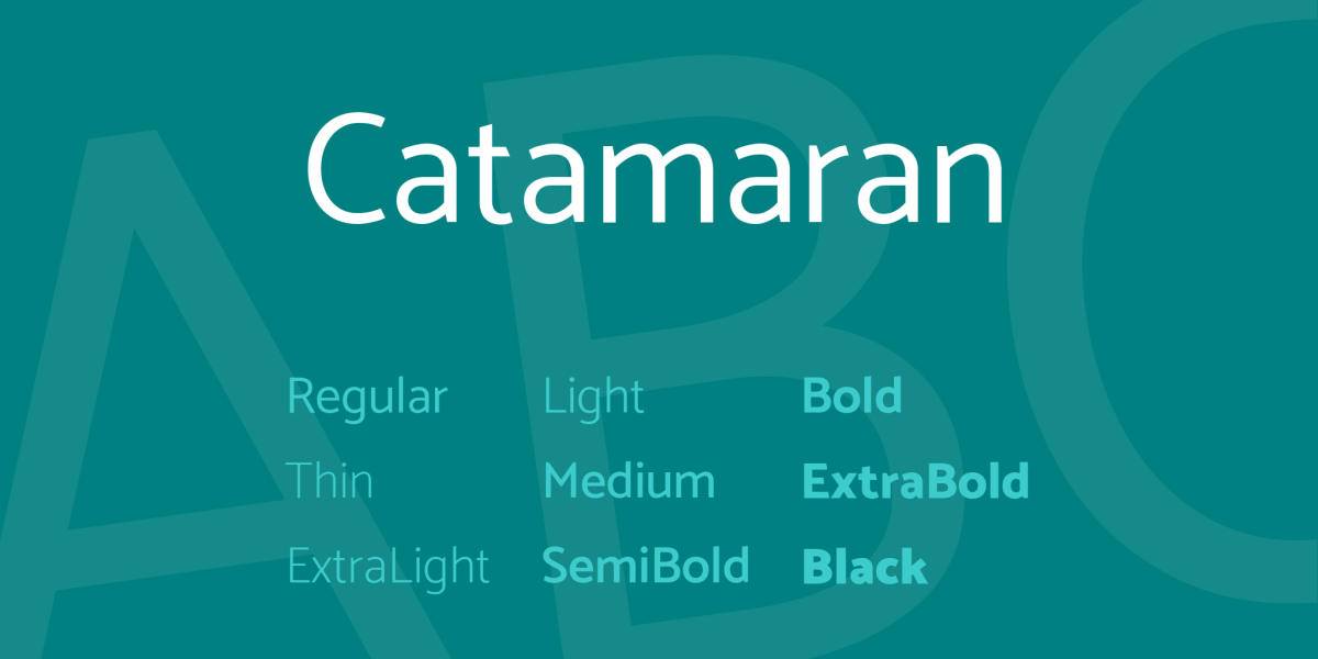 Catamaran Font Family · 1001 Fonts