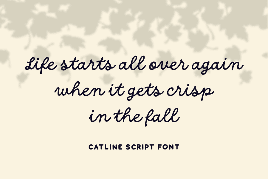 Catline Script Font Font · 1001 Fonts