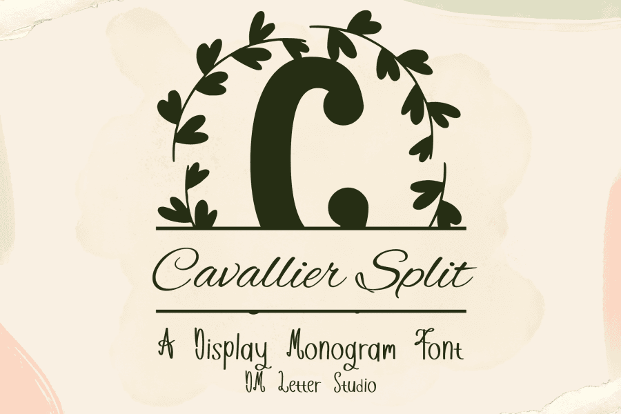 1 Free Classic Serif Split Monogram, Split Initials, Split Monogram ...
