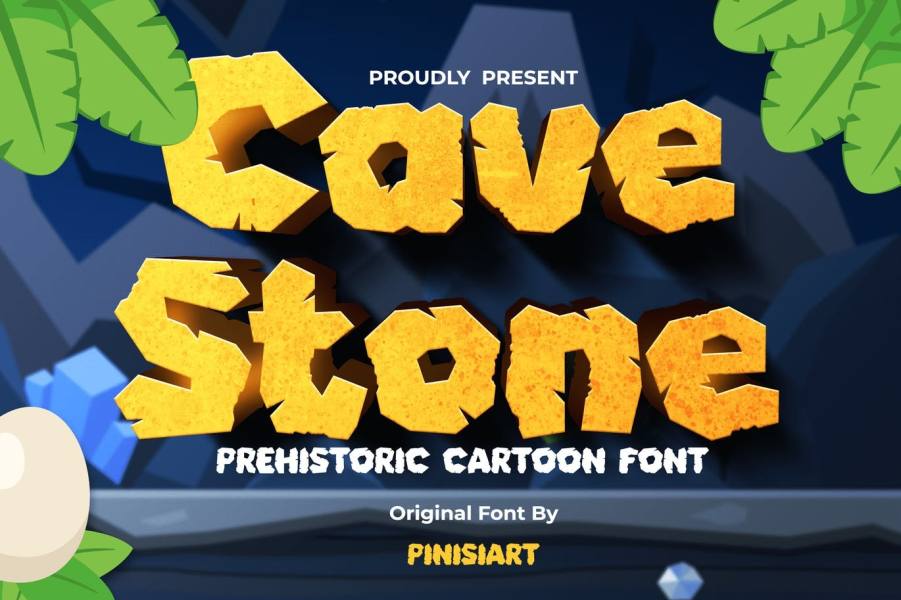 Cave-Stone Font · 1001 Fonts
