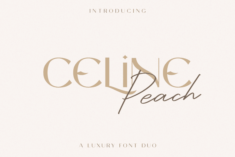 Celine Peach Free Font Family · 1001 Fonts