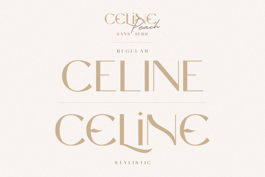 Celine Peach Free Font Family · 1001 Fonts