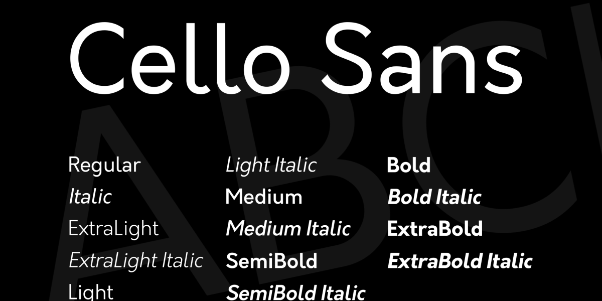 Cello Sans Font Family · 1001 Fonts