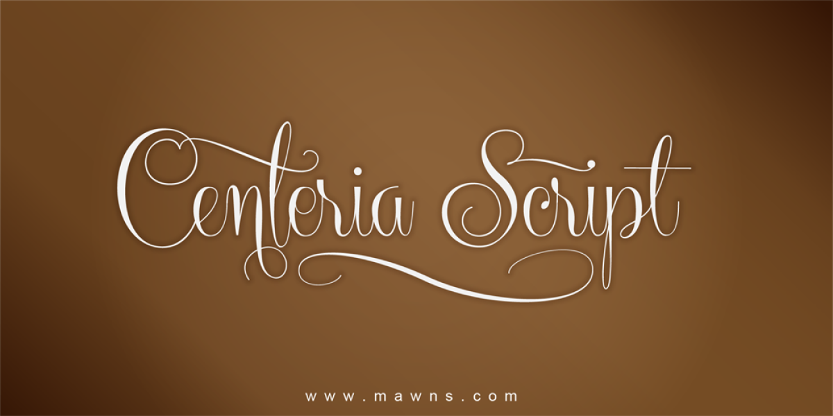 Centeria Script Demo Font · 1001 Fonts