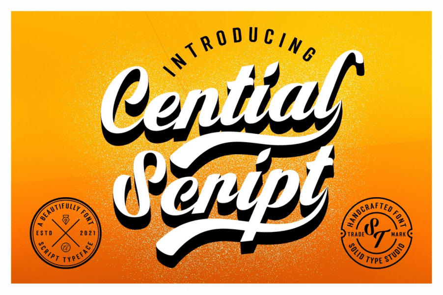 Cential Script Font · 1001 Fonts