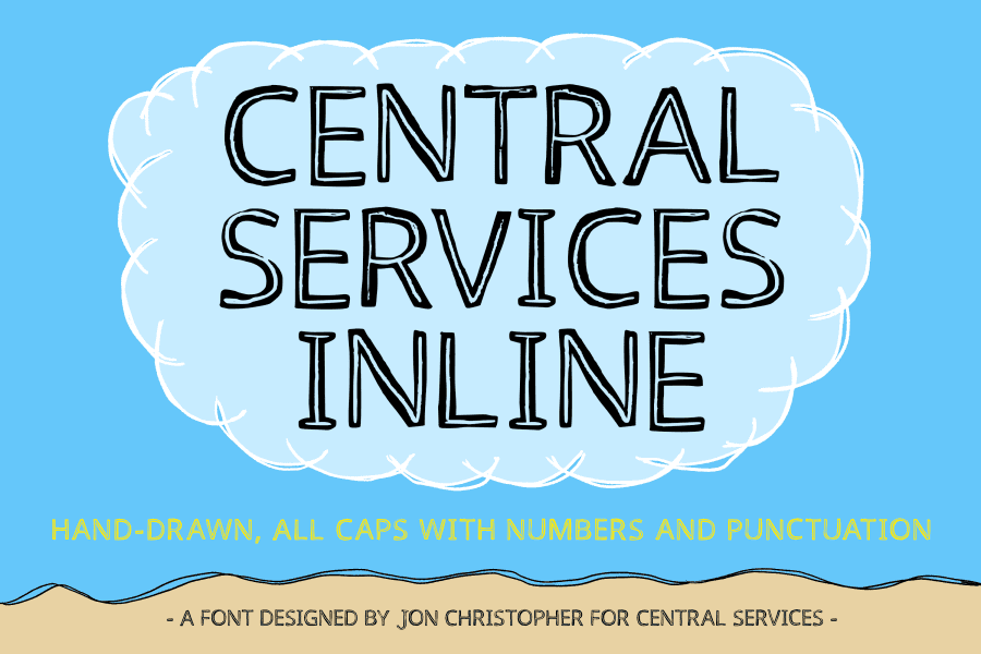 Central Services Inline Font · 1001 Fonts