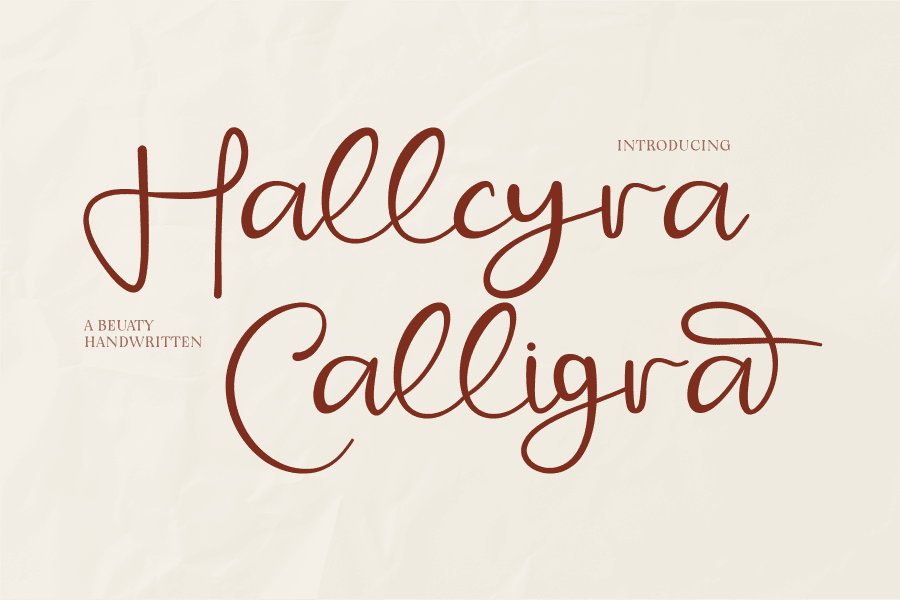 CF Hallcyra Calligra DEMO Font Family · 1001 Fonts