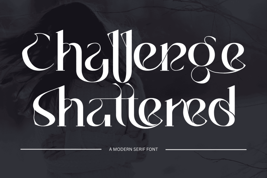 Challenge shattered demo Font · 1001 Fonts