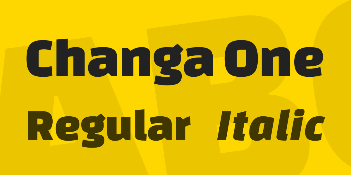 Changa One Font Family · 1001 Fonts