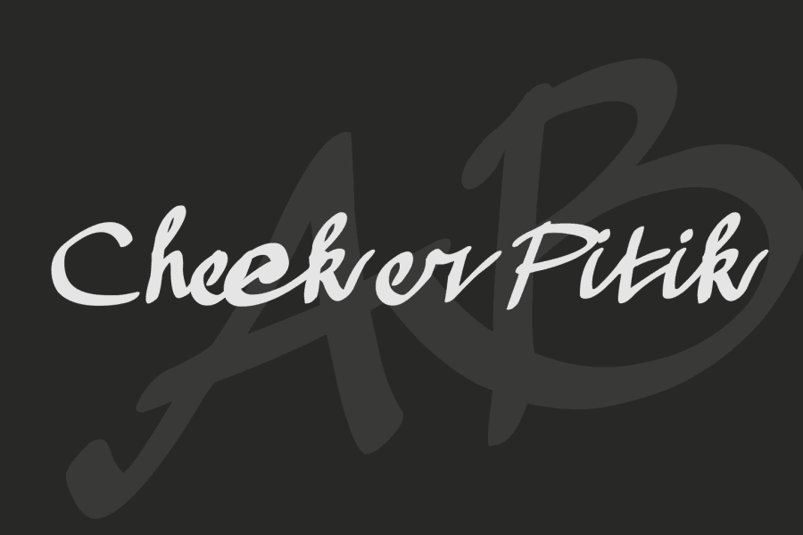 Check er Pitik Font · 1001 Fonts