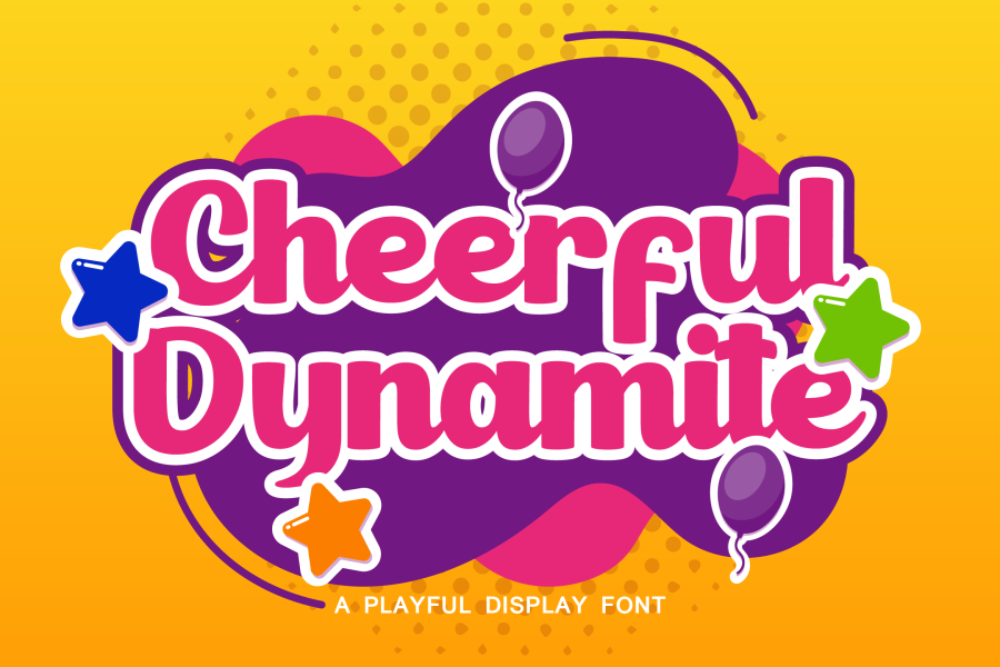 Cheerful Dynamite Personal Use Font Family · 1001 Fonts