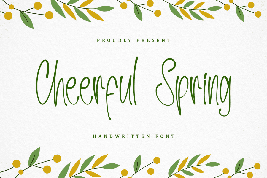 Cheerful Spring - Personal Use Font · 1001 Fonts