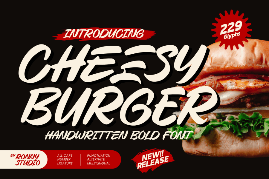 Cheesy Burger DEMO Font · 1001 Fonts