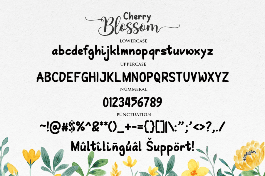 Cherry Blossom Font Family · 1001 Fonts