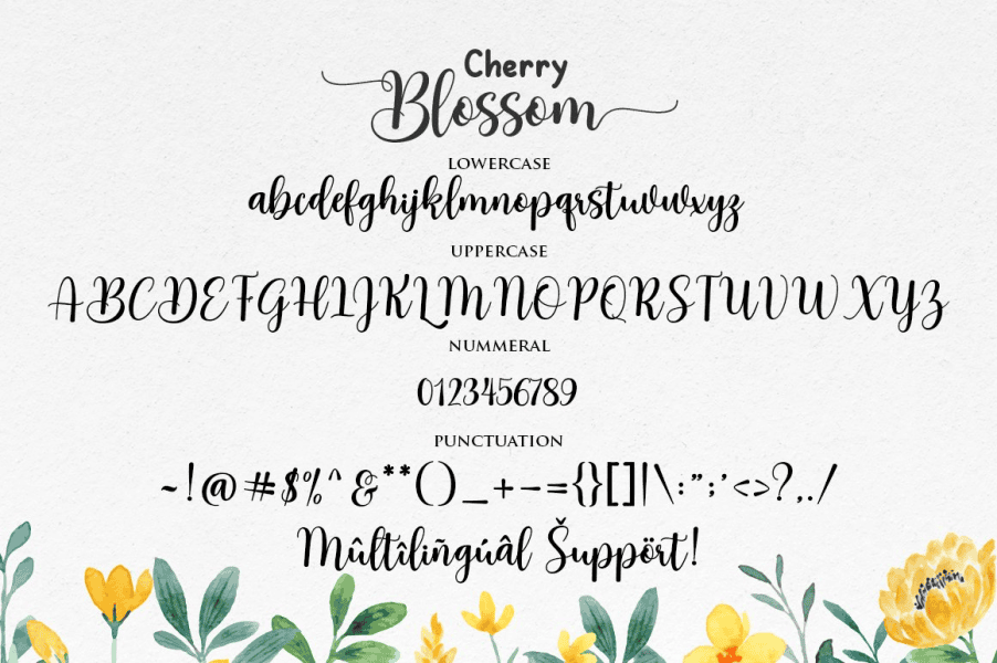 Cherry Blossom Font Family · 1001 Fonts
