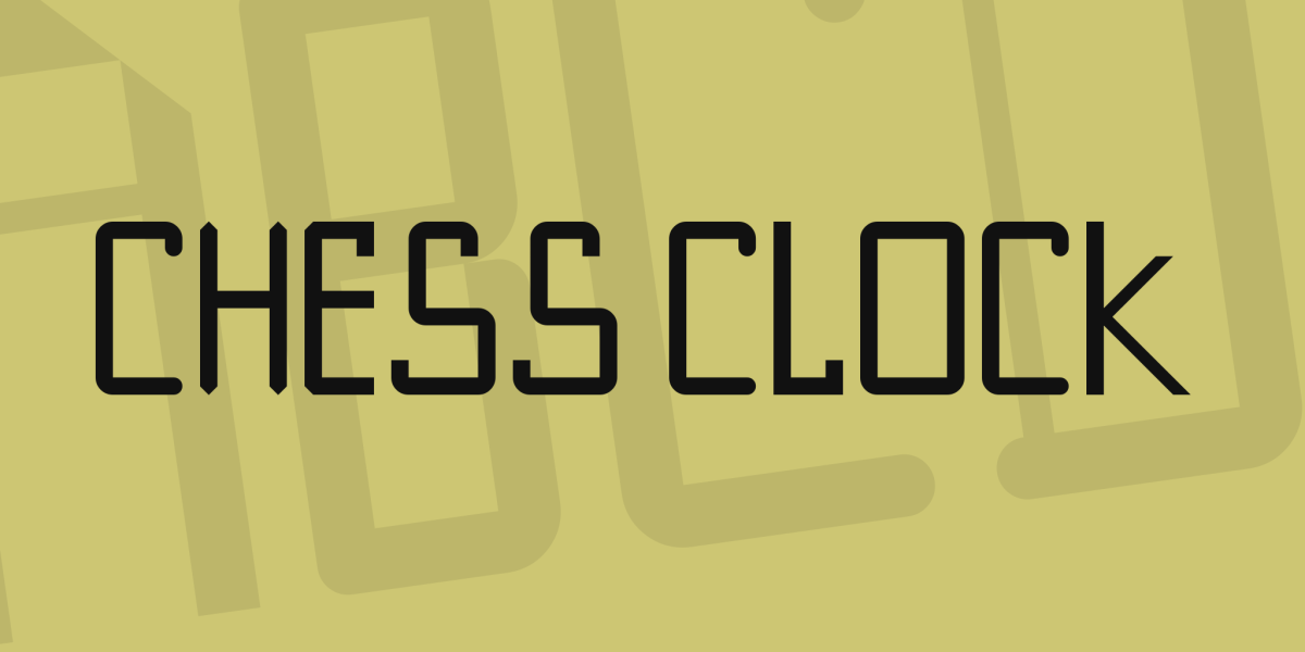 CHESS CLOCK Font · 1001 Fonts
