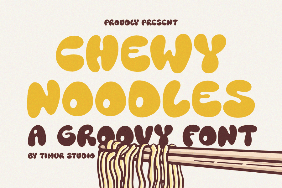 Chewy Noodles Font · 1001 Fonts