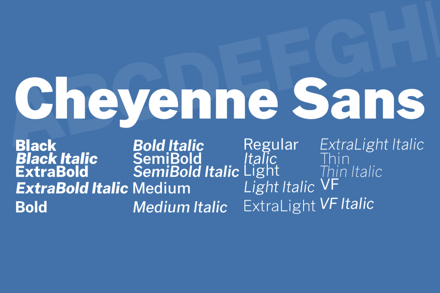 Cheyenne Sans Font Family · 1001 Fonts